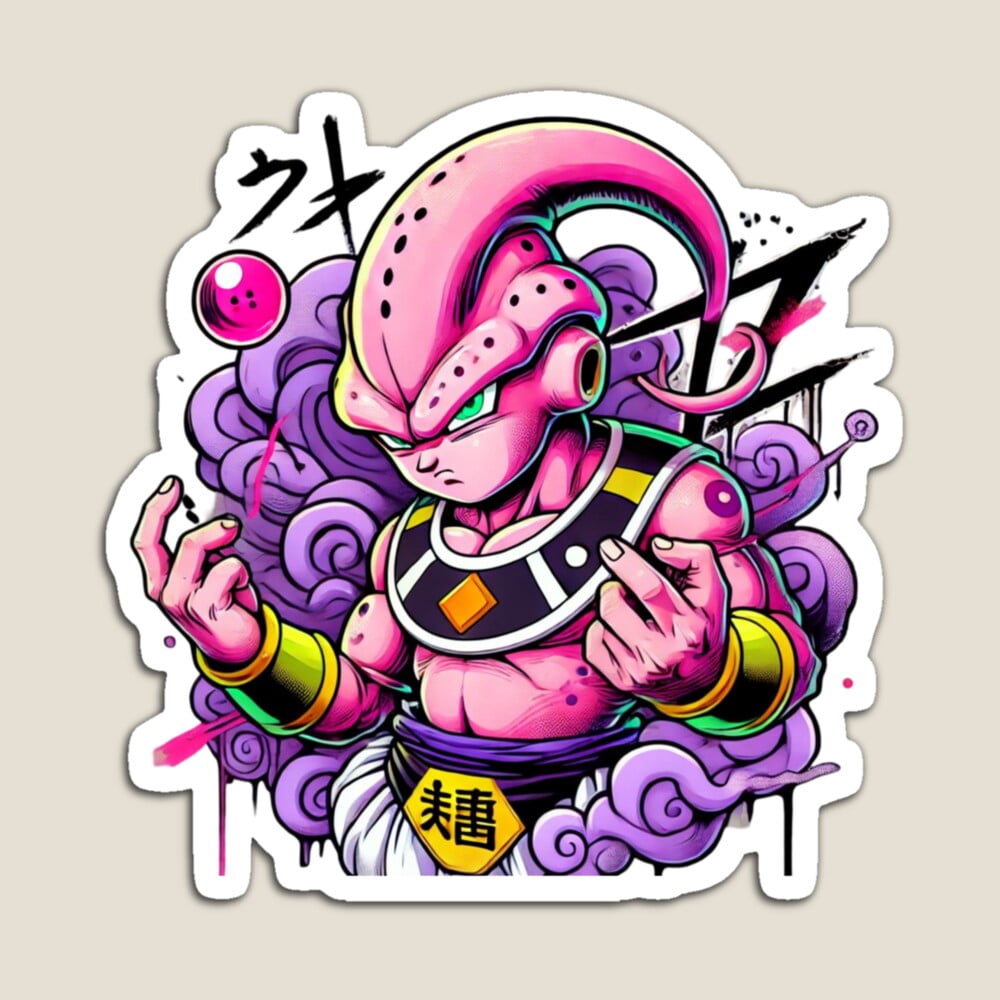 Kira Sticker With Magi Buu Decorative Laptop, Phone Stickers ...