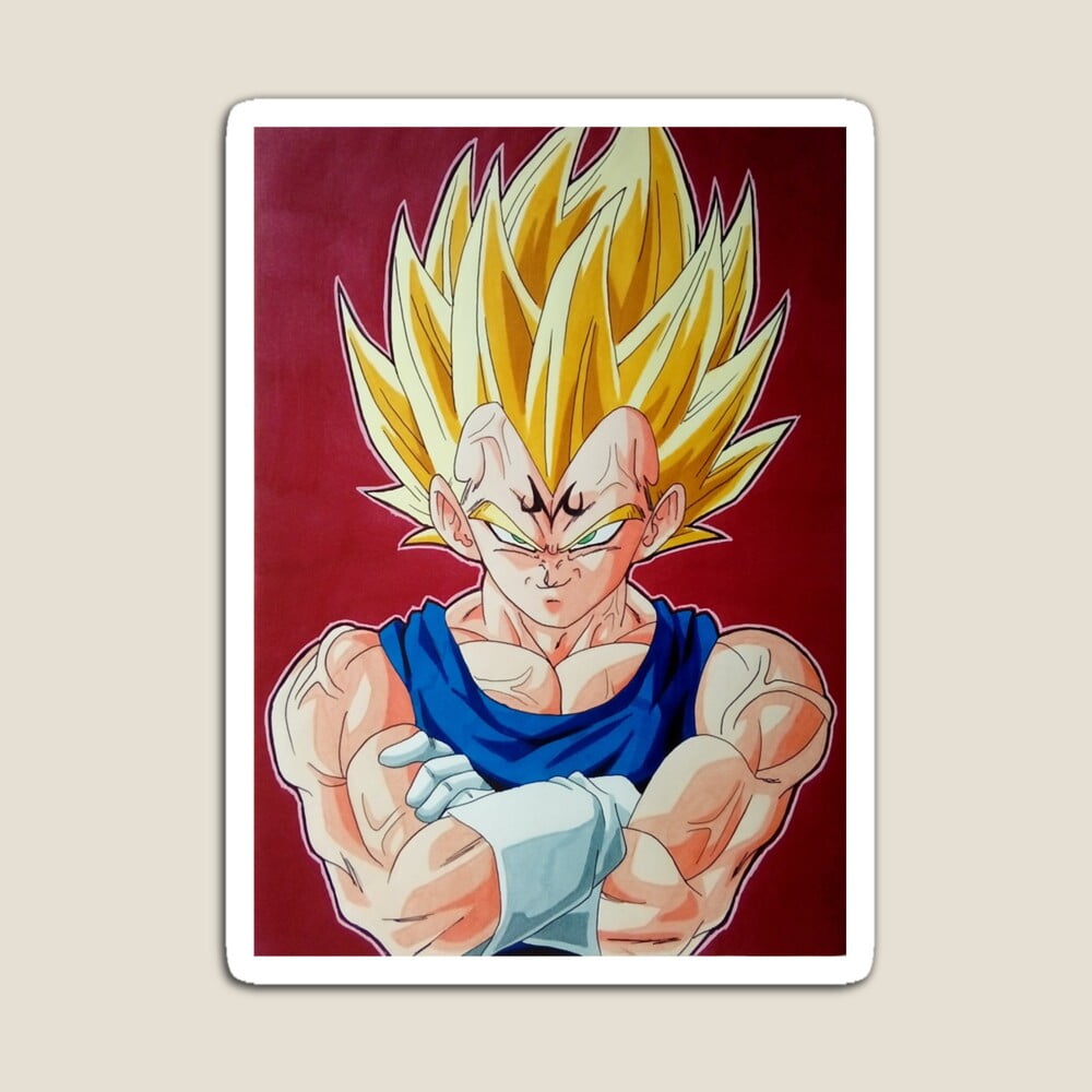 Kira Sticker With Majin Vegeta Decorative Laptop, Phone Stickers ...