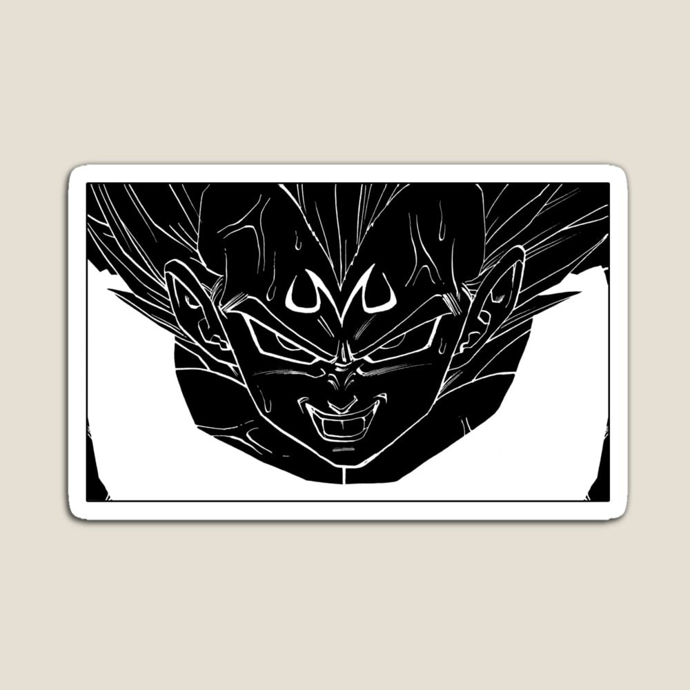 Kira Sticker With Majin Vegeta Evil Prince Saiyan Decorative Laptop ...