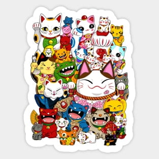 Kira Sticker With Maneki Neko (Lucky Cat) Collection Decorative Laptop ...