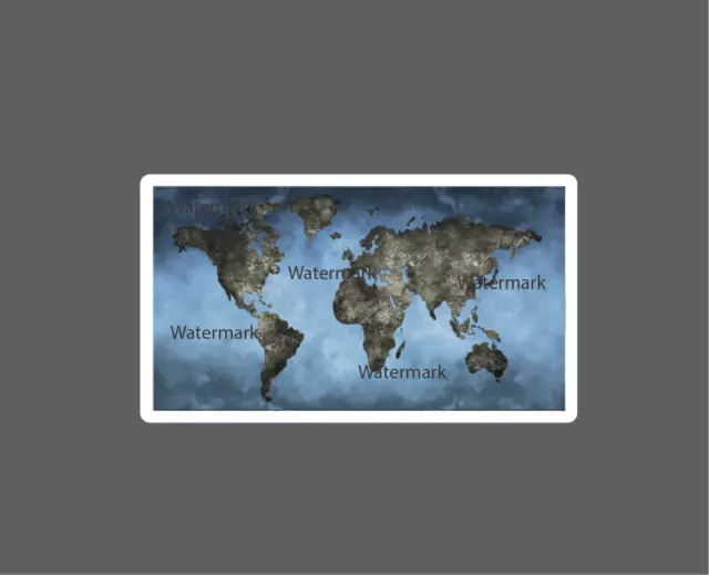 Kira Sticker With Map World Continents Waterproof Decorative Laptop ...
