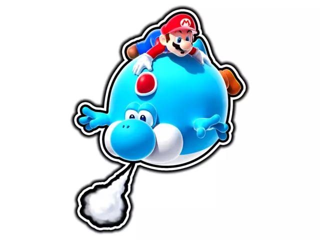 Kira Sticker With Mario Blimp Yoshi Blimp Fruit Decorative Laptop ...