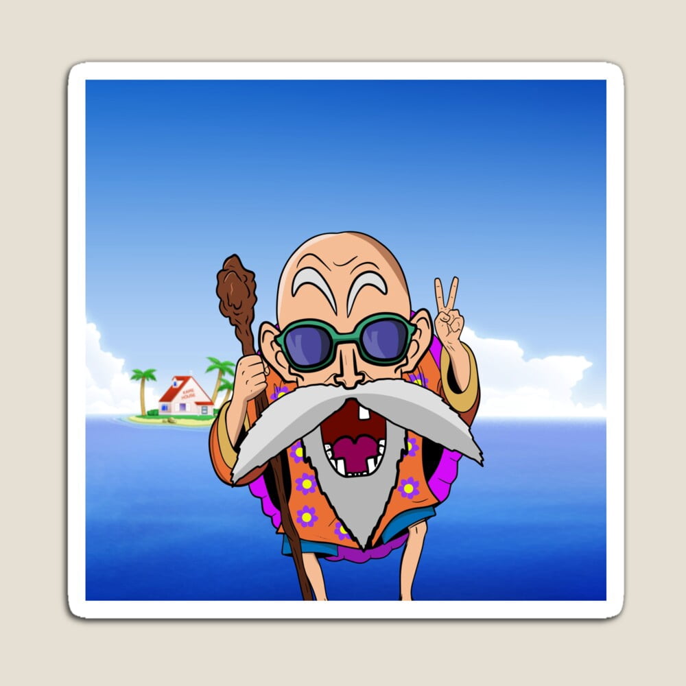 Kira Sticker With Master Muten Roshi Decorative Laptop, Phone Stickers ...