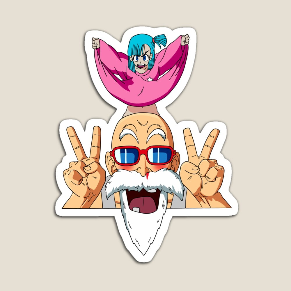 Kira Sticker With Master Roshi And Bulma Decorative Laptop, Phone ...