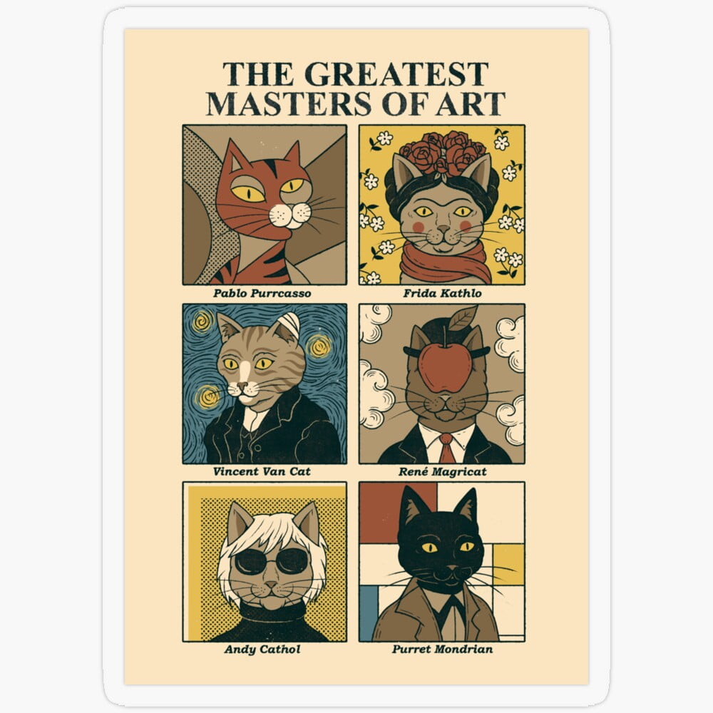 Kira Sticker With Masters Of Art Decorative Laptop, Phone Stickers ...