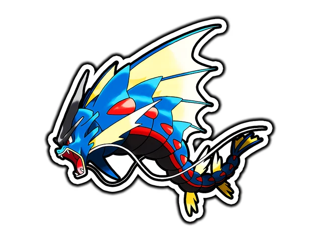 Kira Sticker With Mega Gyarados Decorative Laptop, Phone Stickers ...