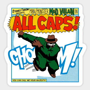 Kira Sticker With Mf Doom All Caps Decorative Laptop, Phone Stickers ...