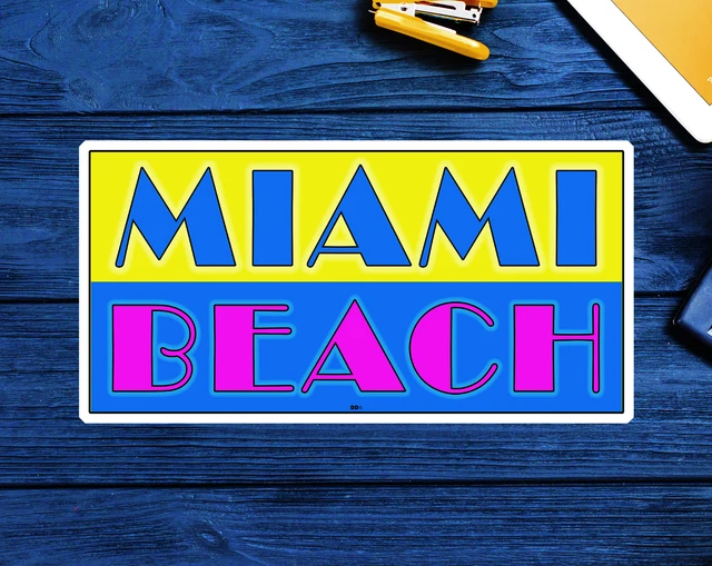 Kira Sticker With Miami Beach Florida Decal 'S Groovy Decorative Laptop ...