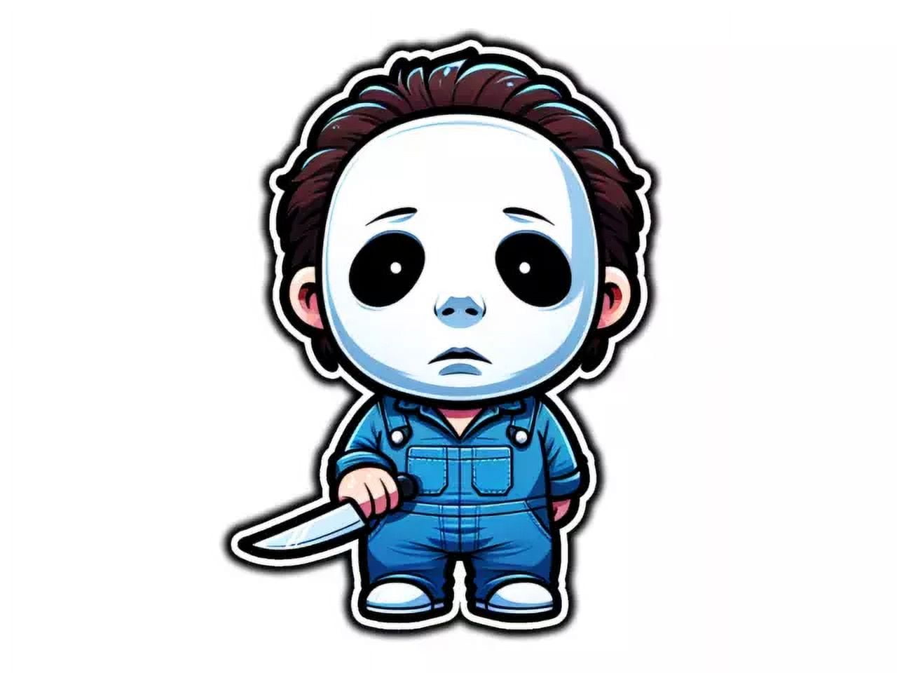 Kira Sticker With Michael Myers Chibi Decorative Laptop, Phone Stickers ...