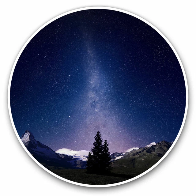 Kira Sticker With Milky Way Mountain Scene Cool Gift Decorative Laptop ...