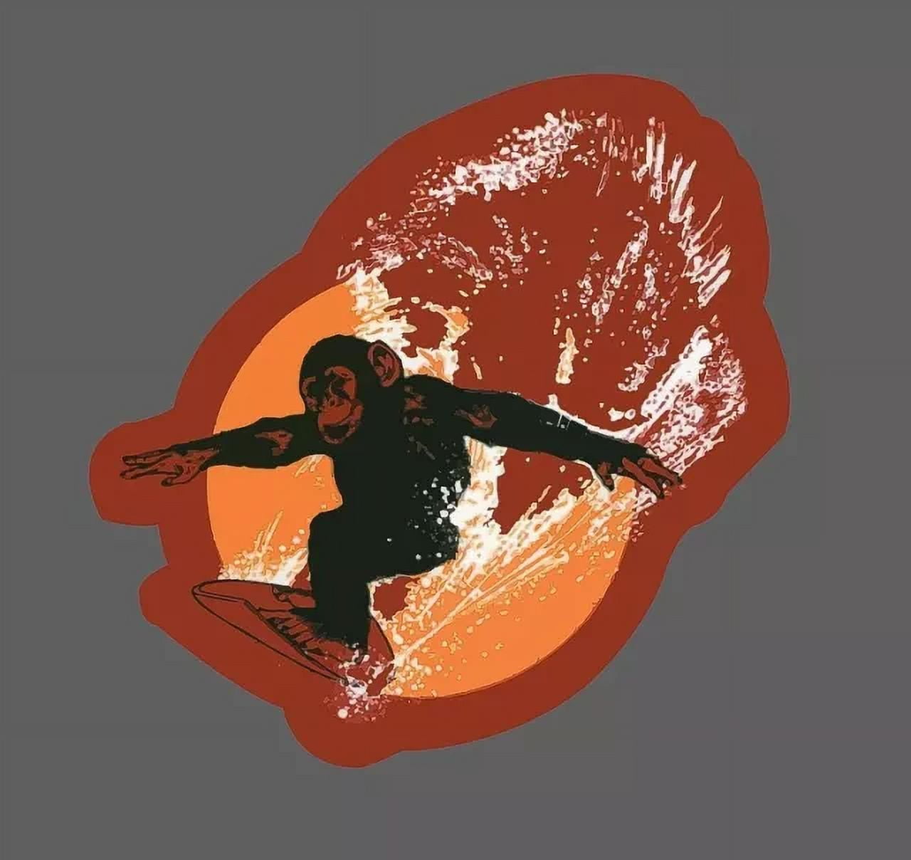 Kira Sticker With Monkey Surfing Chimp Decorative Laptop, Phone ...