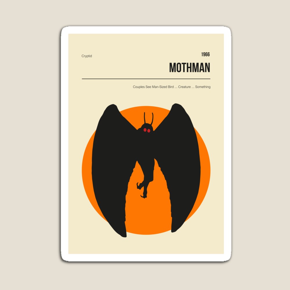 Kira Sticker With Mothman Cryptid Book Cover Poster Decorative Laptop ...