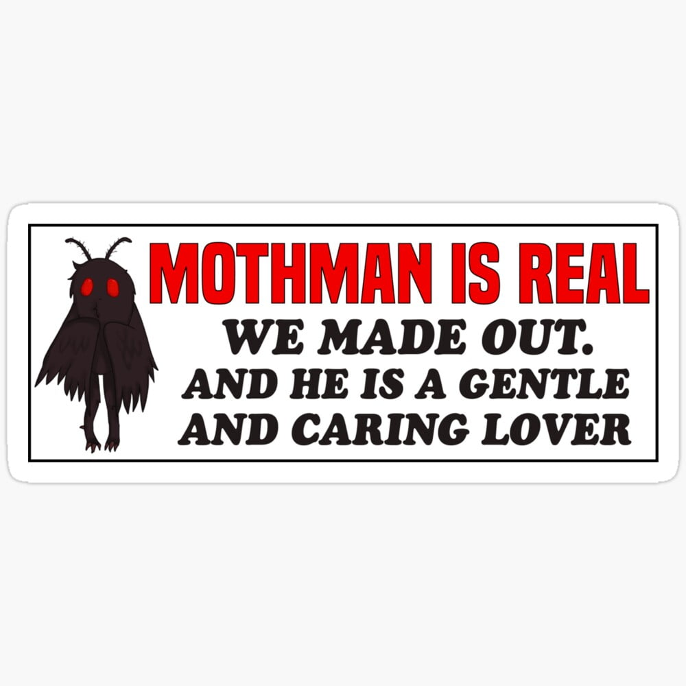 Kira Sticker With Mothman Is Real We Made Out Mothman Decorative Laptop ...