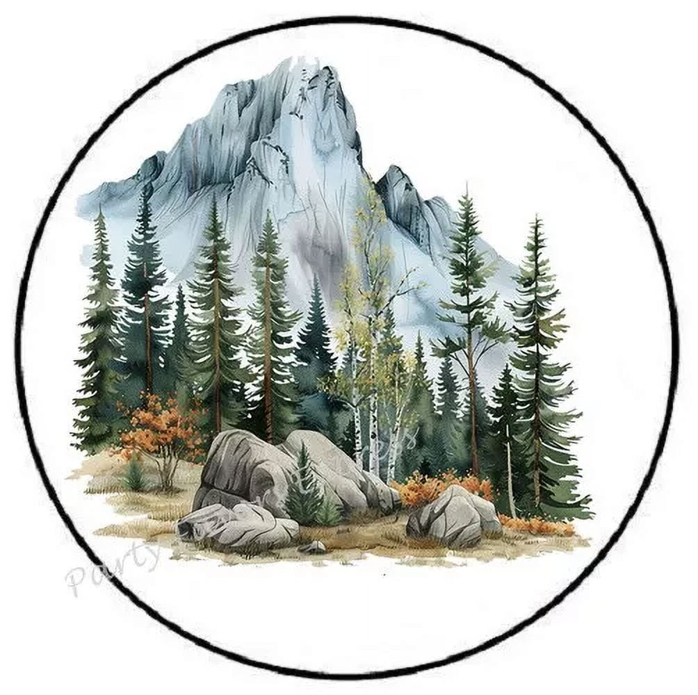 Kira Sticker With Mountains Woods Evergreen Decorative Laptop, Phone ...