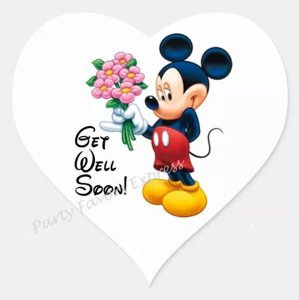 Kira Sticker With Mouse Get Well Soon - (Heart Shaped Decorative Laptop ...