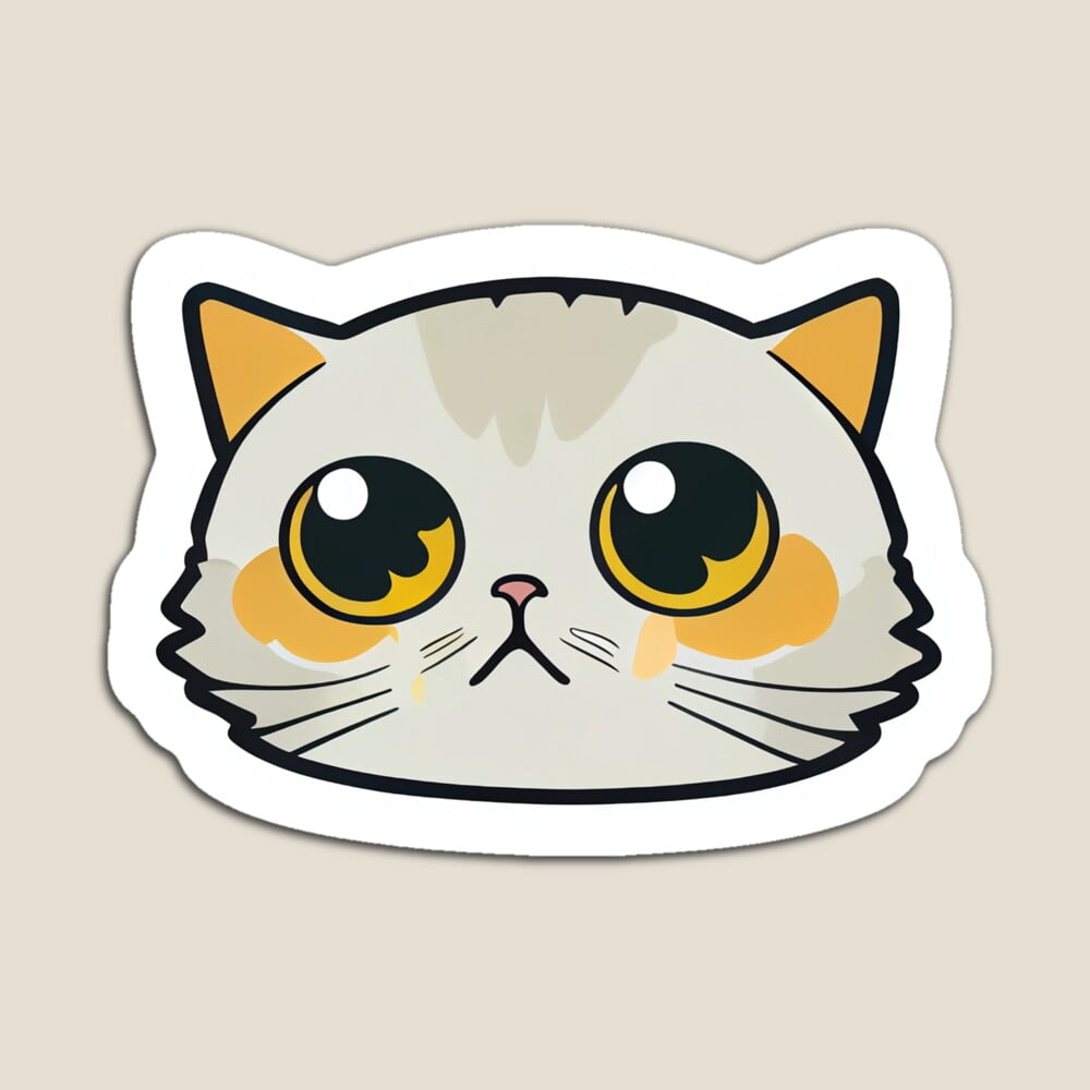 Kira Sticker With Munchkin Kitty Sad Face Cat Cute Decorative Laptop ...