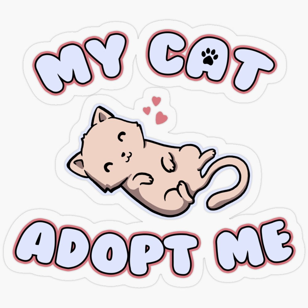 Kira Sticker With My Cat Adopt Me Transparent Decorative Laptop, Phone ...