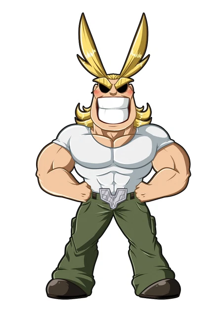 Kira Sticker With My Hero Academia All Might Chibi S Decorative Laptop ...