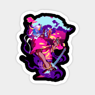 Kira Sticker With Neon Afro Samurai Decorative Laptop, Phone Stickers ...