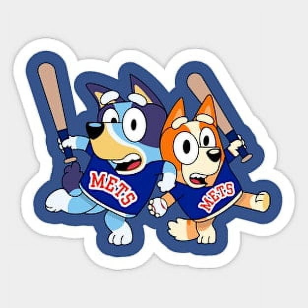 Kira Sticker With New York Mets Bluey And Bingo Decorative Laptop ...