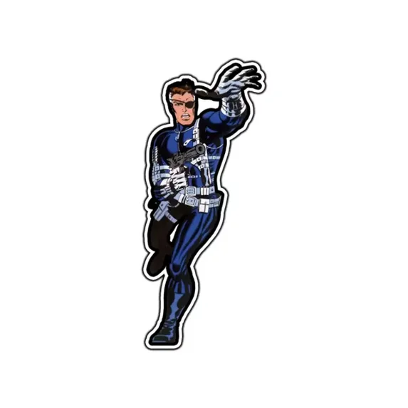 Kira Sticker With Nick Fury Comics Style Decorative Laptop, Phone ...