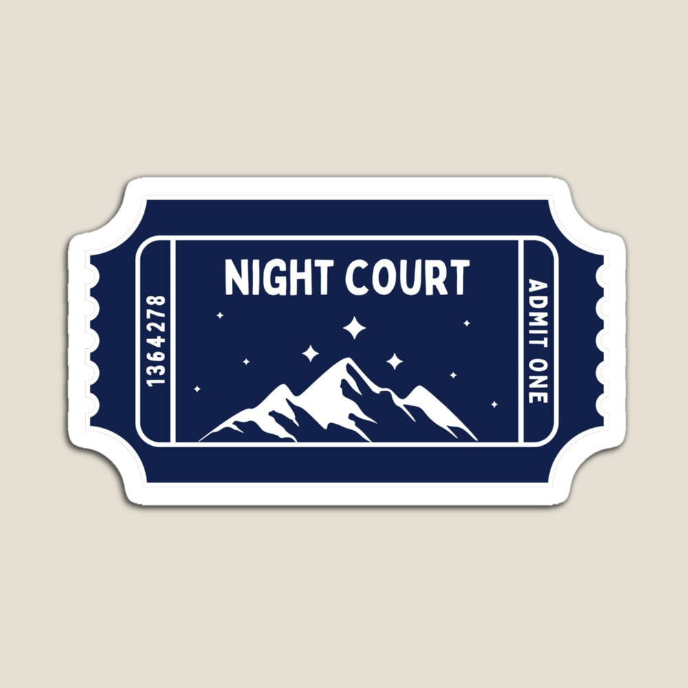 Kira Sticker With Night Court Acotar Ticket Decorative Laptop, Phone ...