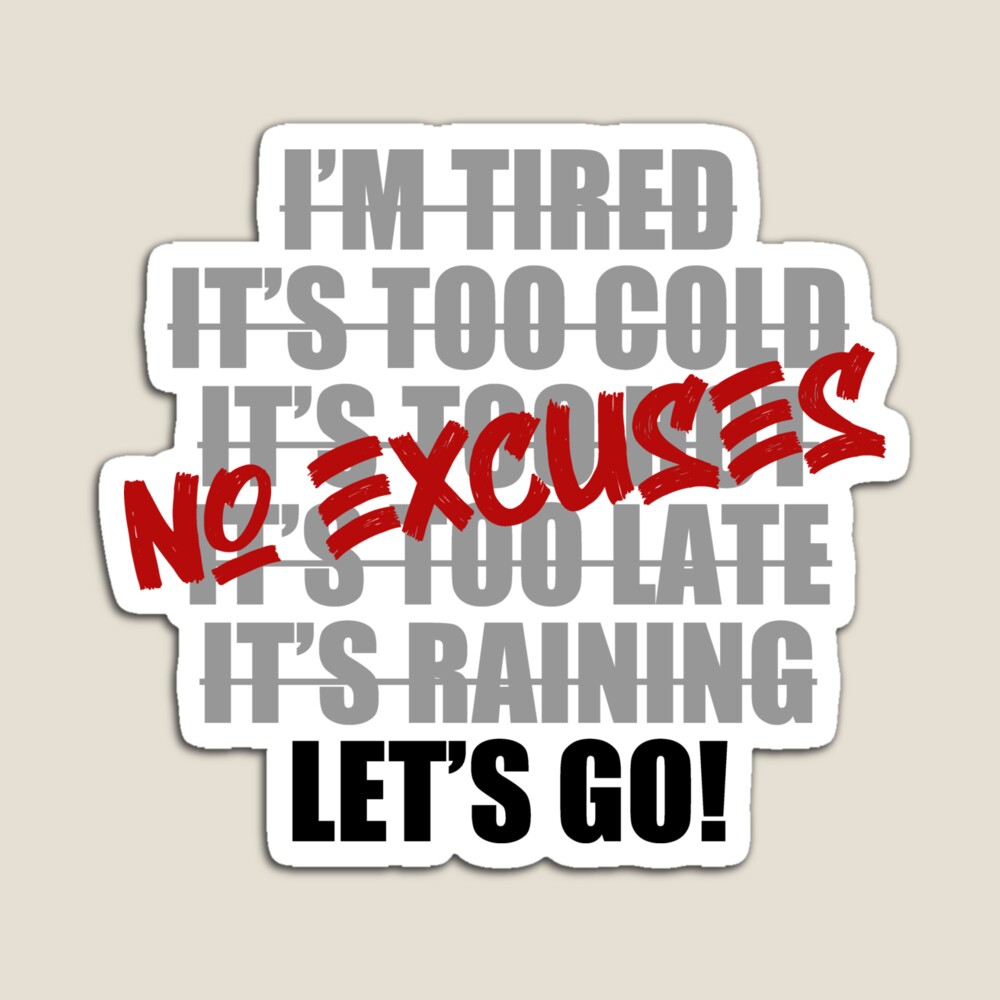 Kira Sticker With No Excuses, Let'S Go! Sticker Decorative Laptop ...