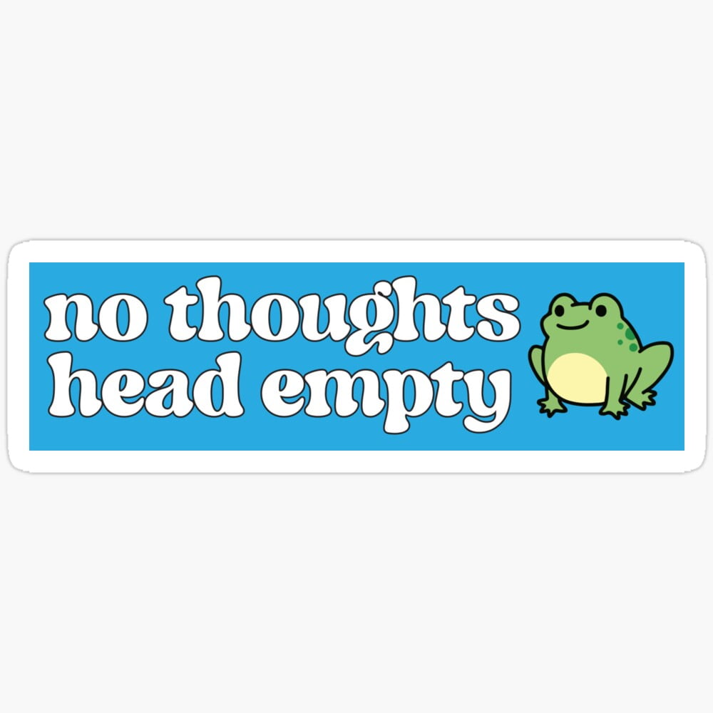 Kira Sticker With No Thoughts Head Empty Frog Decorative Laptop, Phone ...