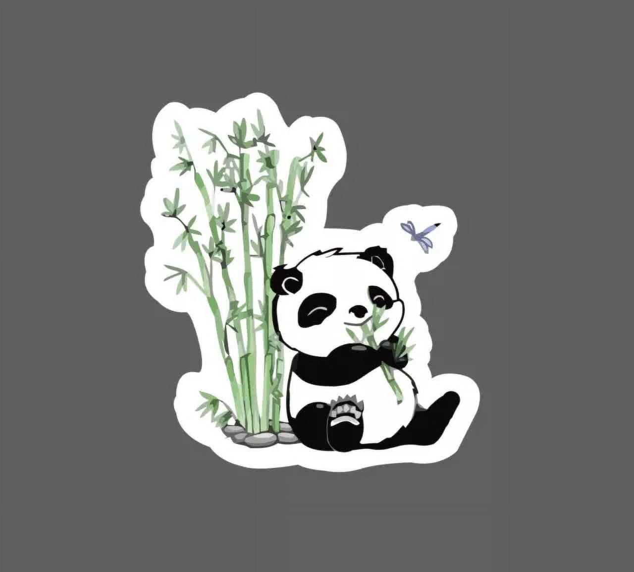 Kira Sticker With Panda Bamboo Breakfast Decorative Laptop, Phone ...