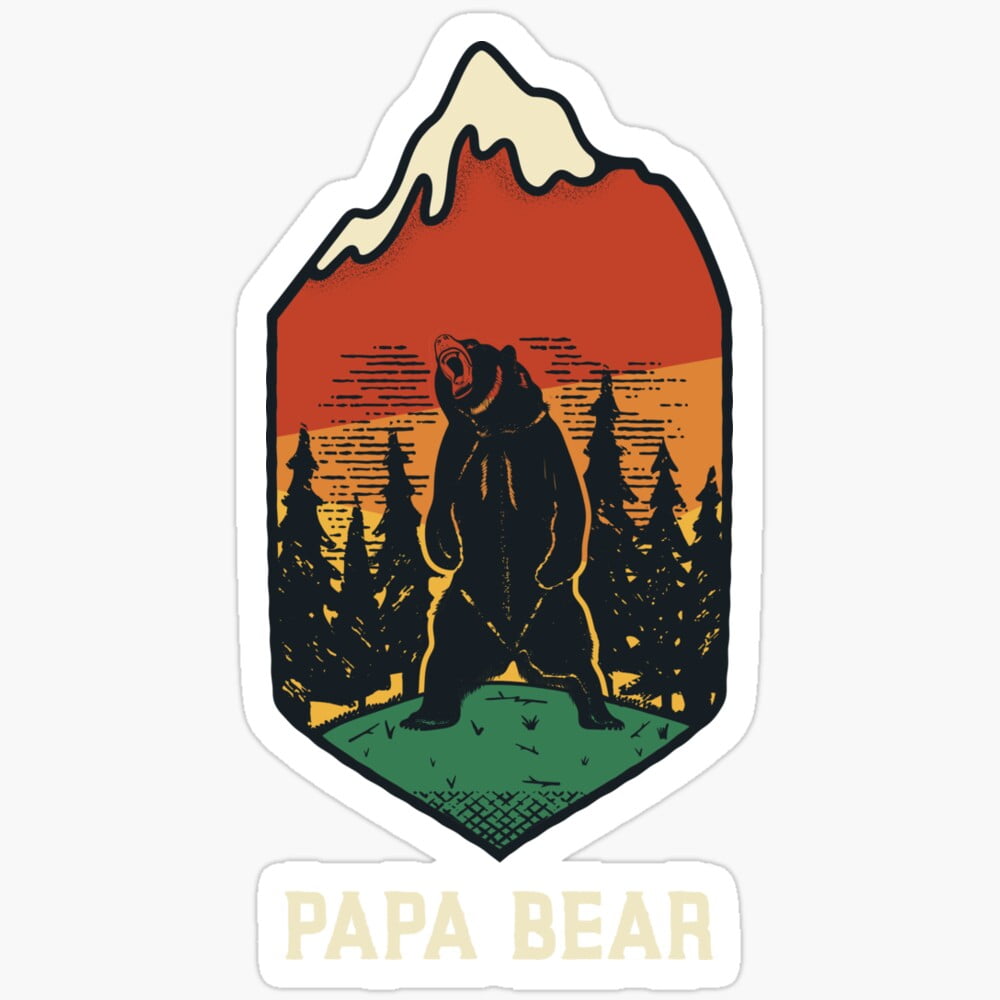 Kira Sticker With Papa Bear Camp Decorative Laptop, Phone Stickers ...
