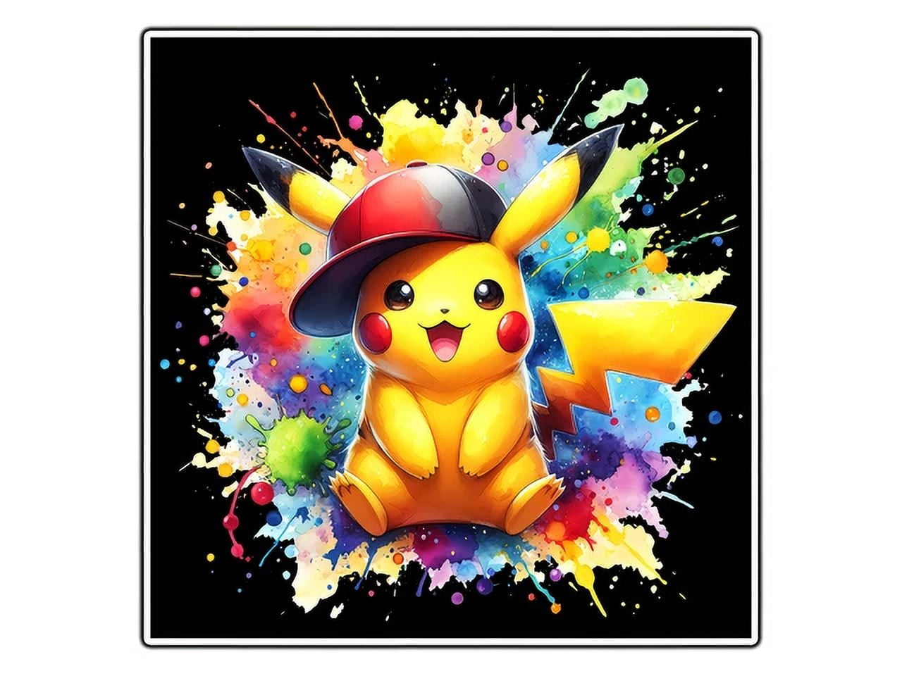 Kira Sticker With Pikachu Paint Splash Decorative Laptop, Phone ...