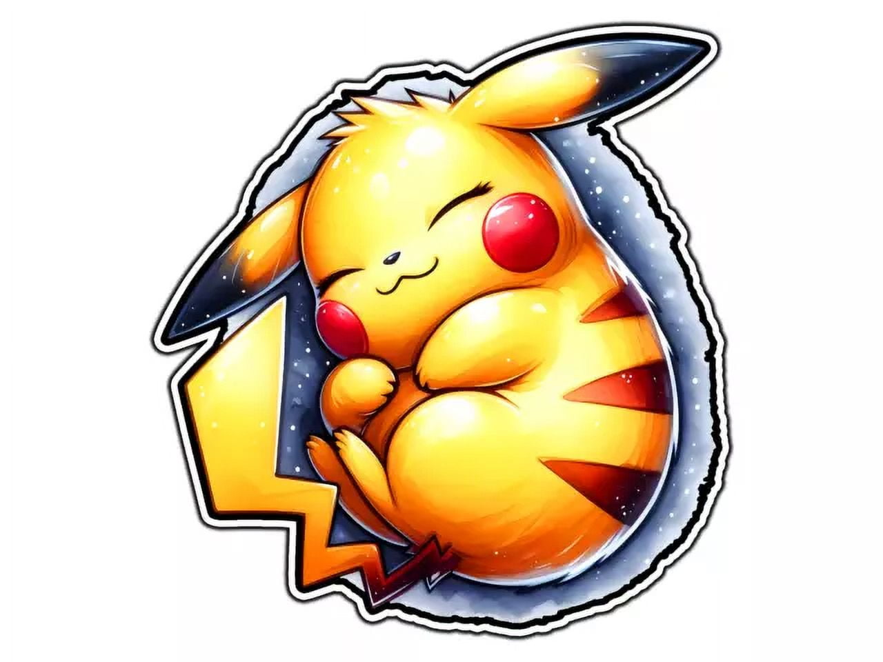 Kira Sticker With Pikachu Sleeping Cute Decorative Laptop, Phone ...