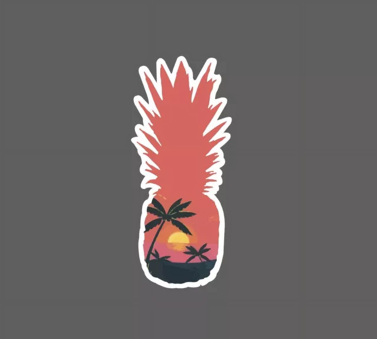 Kira Sticker With Pineapple Beach Sunset Decorative Laptop, Phone ...