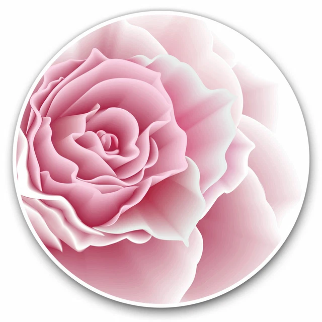 Kira Sticker With Pink Rose Flower Love Cool Gift Decorative Laptop ...