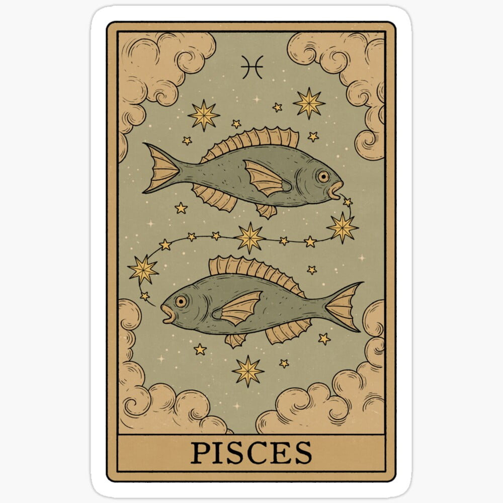 Kira Sticker With Pisces Card Glossy Decorative Laptop, Phone Stickers ...