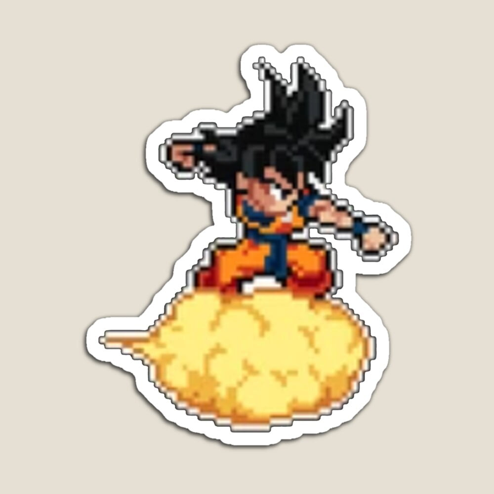 Kira Sticker With Pixel Art G0Ku And Kintoun Decorative Laptop, Phone ...