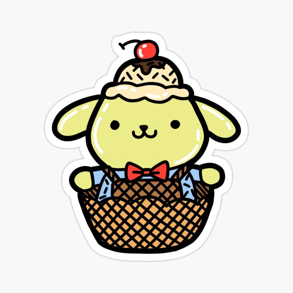 Kira Sticker With Pompompurin Ice Cream Plush Decorative Laptop, Phone ...