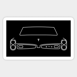 Kira Sticker With Pontiac Gto Outline Graphic (White) Decorative Laptop ...
