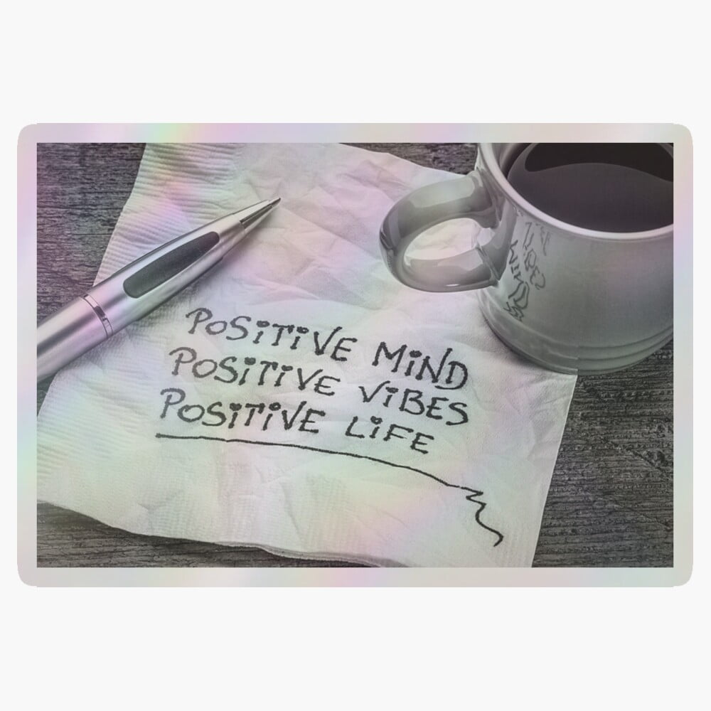 Kira Sticker With Positive Mind Holographic Decorative Laptop, Phone ...