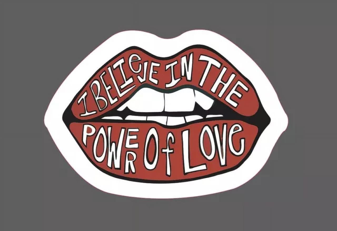 Kira Sticker With Power Of Love Lips Belief Decorative Laptop, Phone ...