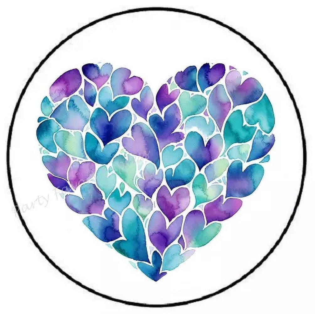 Kira Sticker With Purple Blue Heart Of Hearts Decorative Laptop, Phone ...
