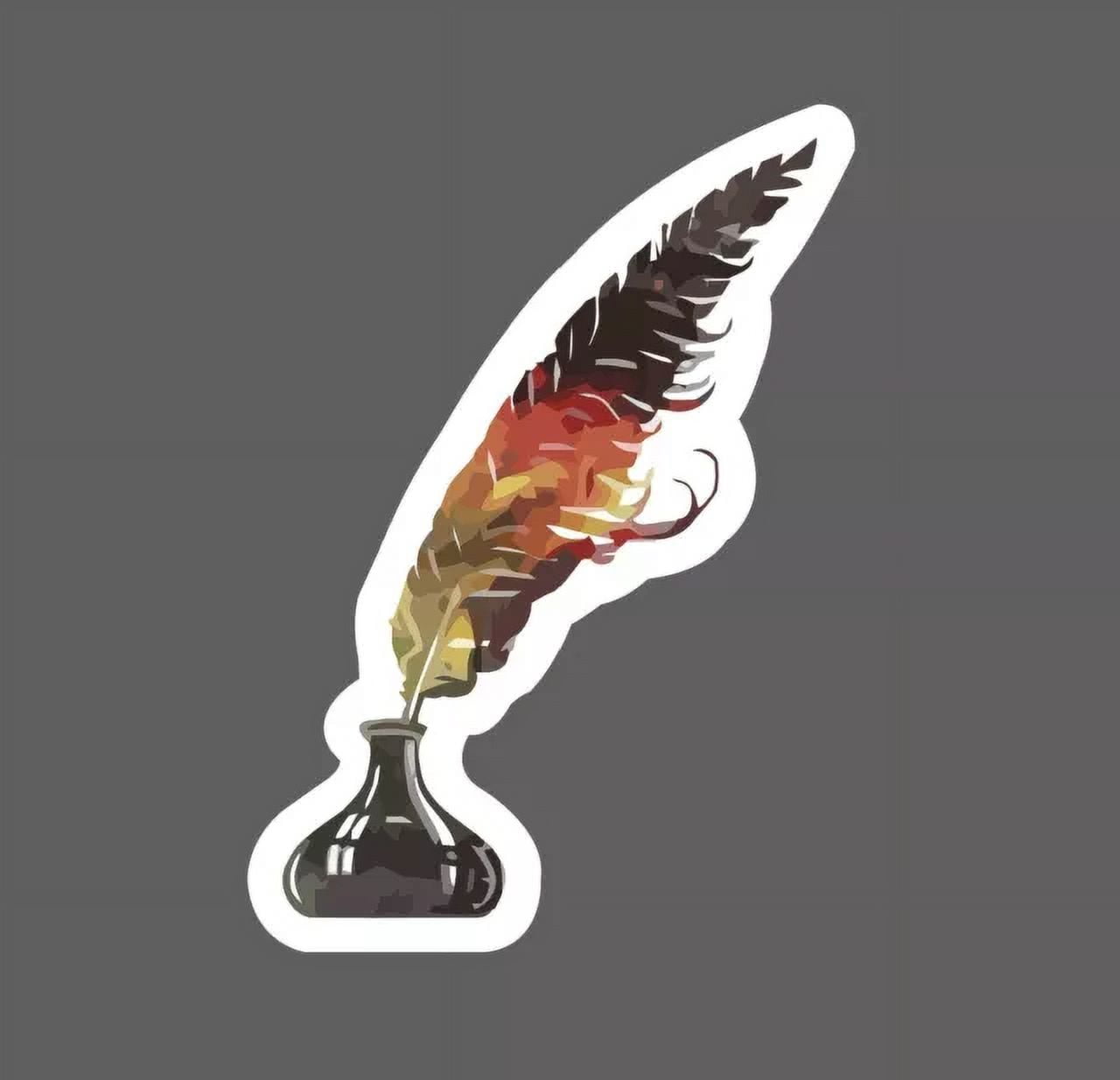 Kira Sticker With Quill And Ink Writing Decorative Laptop, Phone ...