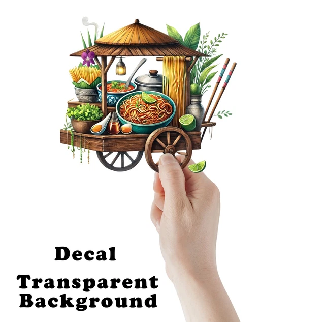 Kira Sticker With Ramen Noodle Food Cart Sticker - Design Preview Only ...