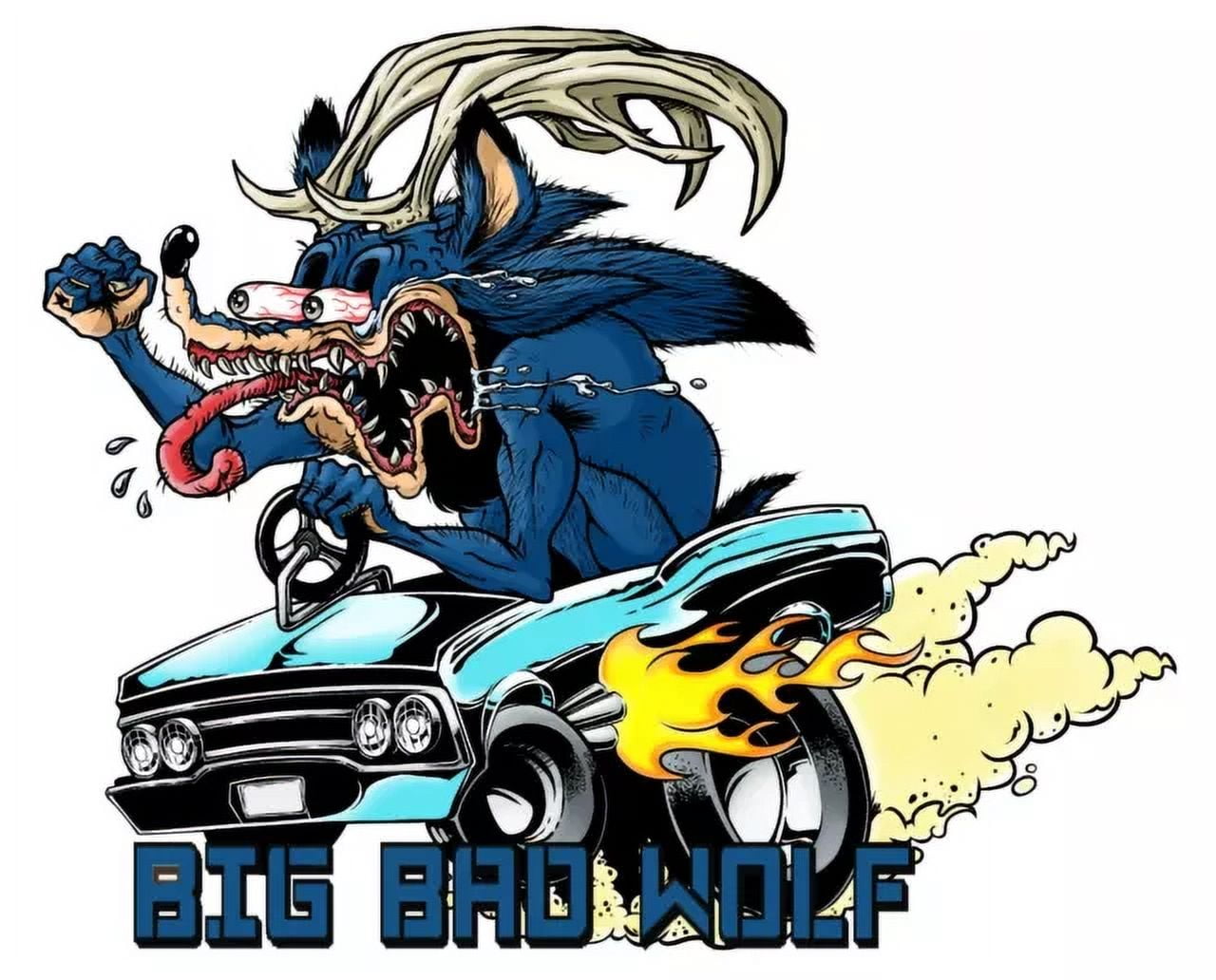 Kira Sticker With Rat Fink Big Bad Wolf S Decorative Laptop, Phone ...