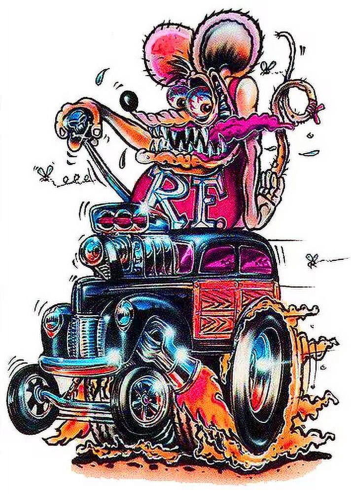 Kira Sticker With Rat Fink Hot Rod Mouse S Decorative Laptop, Phone ...