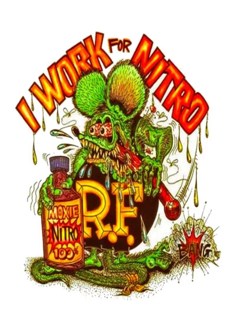 Kira Sticker With Rat Fink I Work For Nitro Decorative Laptop, Phone ...