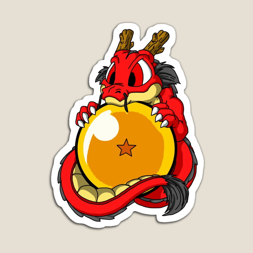 Kira Sticker With Red Baby Shenron Holding Dragonball Decorative Laptop ...