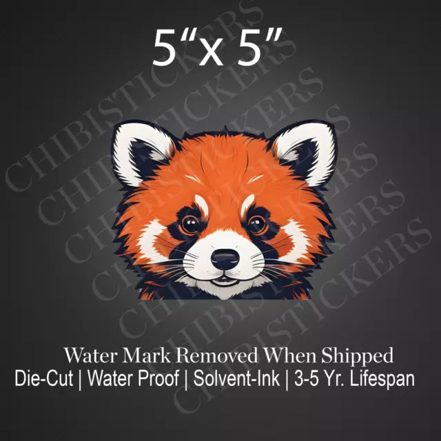 Kira Sticker With Red Panda Realistic Cute Animal Decorative Laptop ...