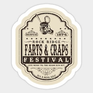 Kira Sticker With Rock Ridge Farts And Craps Festival Decorative Laptop ...