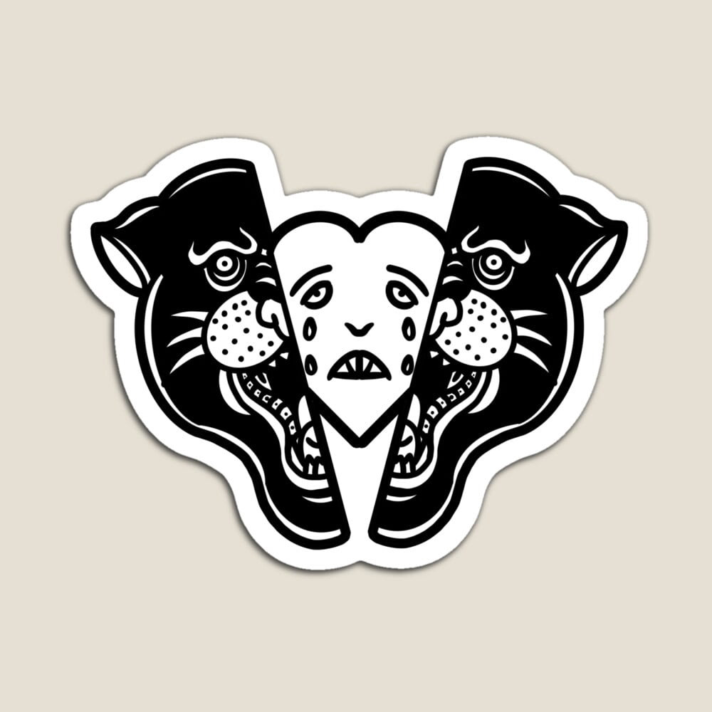 Kira Sticker With Sad Panther Sticker Decorative Laptop, Phone Stickers ...